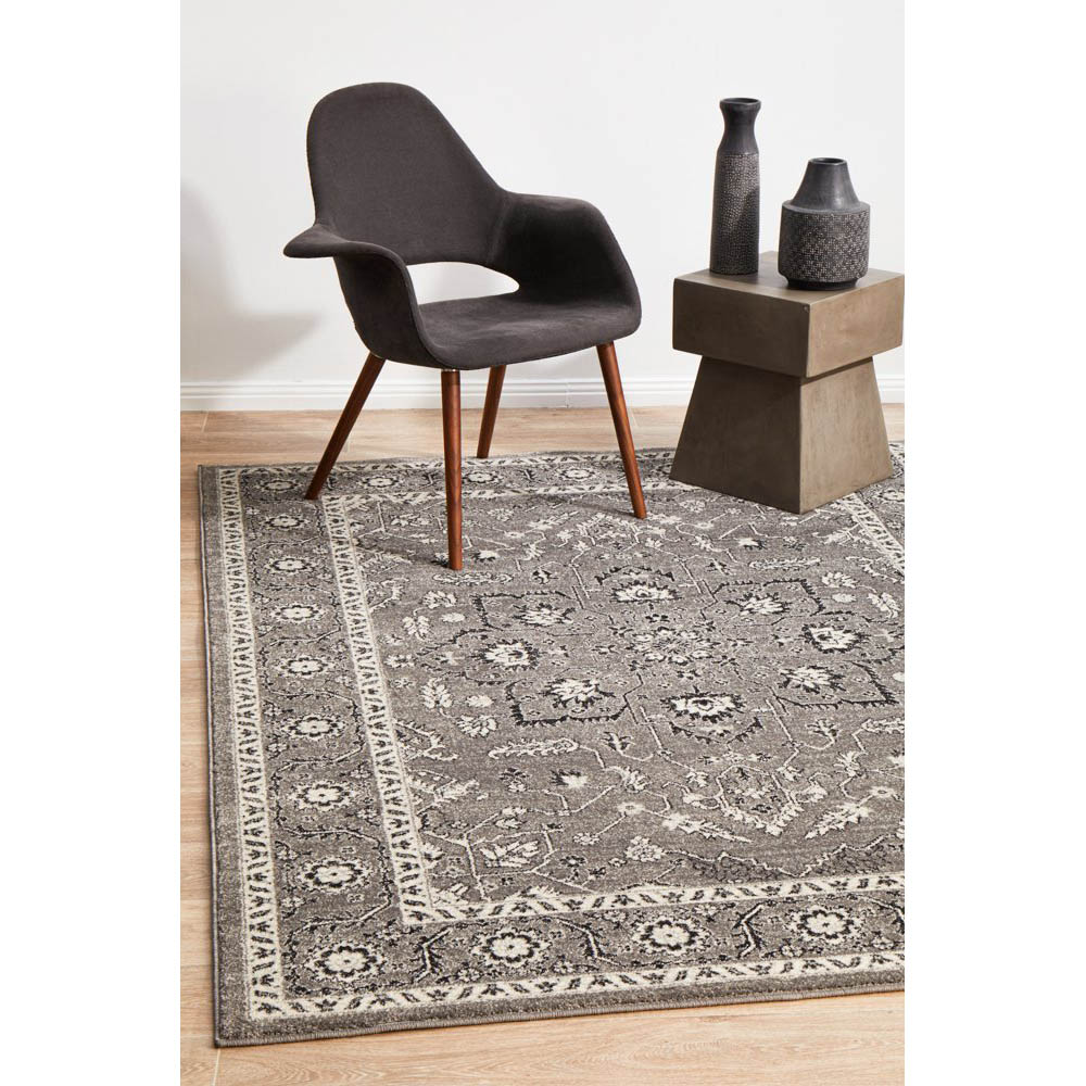 Tapete Rug - Grey Border Rug 230x160cm | Peter's of Kensington