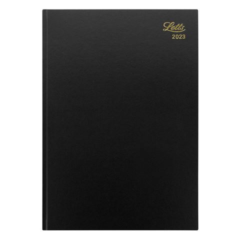 Letts - Standard A4 Day to Page Diary English Black 2023 | Peter's of ...