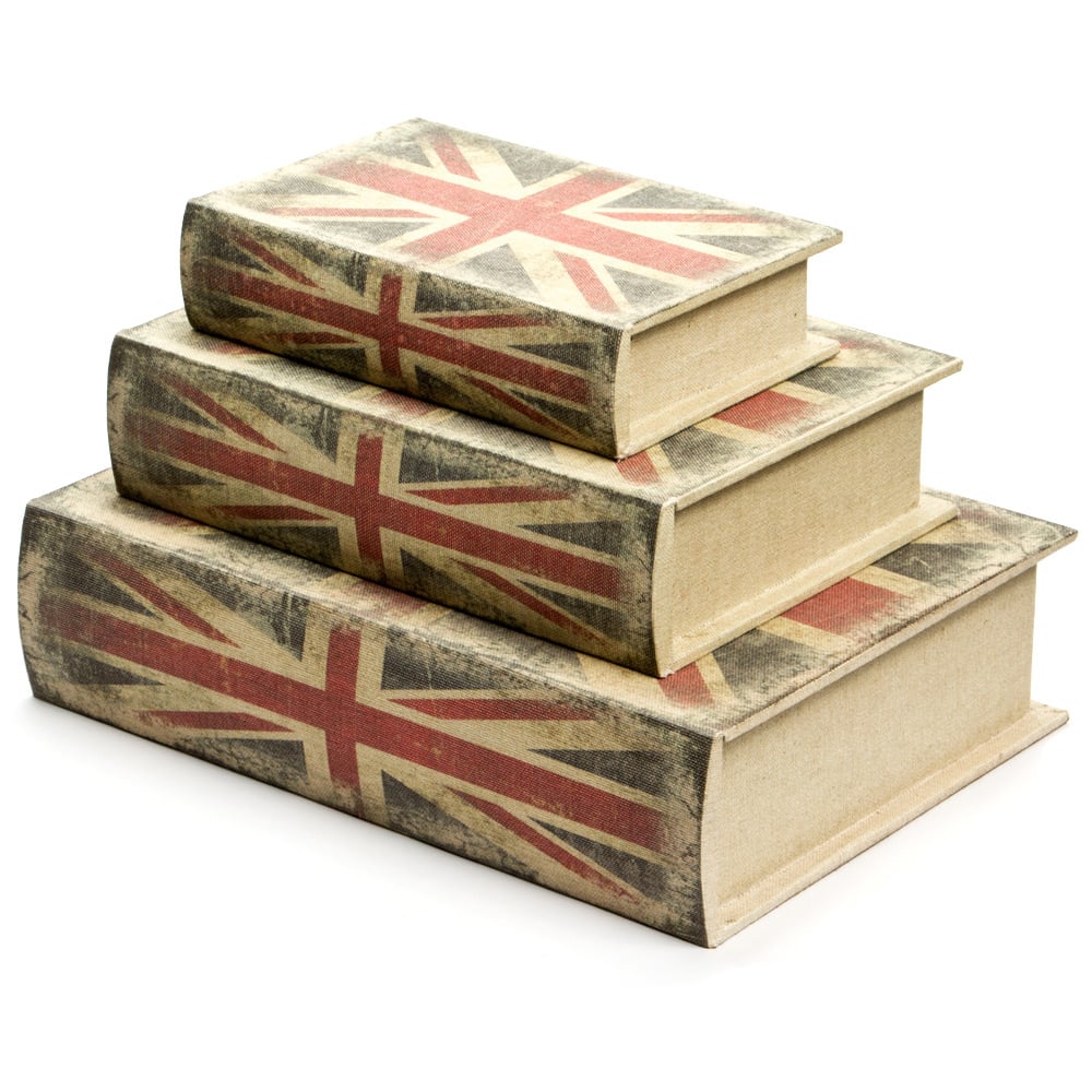 French Country - Union Jack Storage Book Box Set 3pce