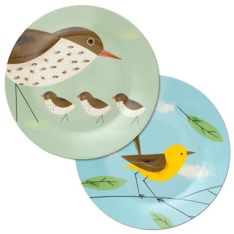 Magpie - Birdy Dinner Plate Set Thrush & Wagtail 2pce | Peter's of ...