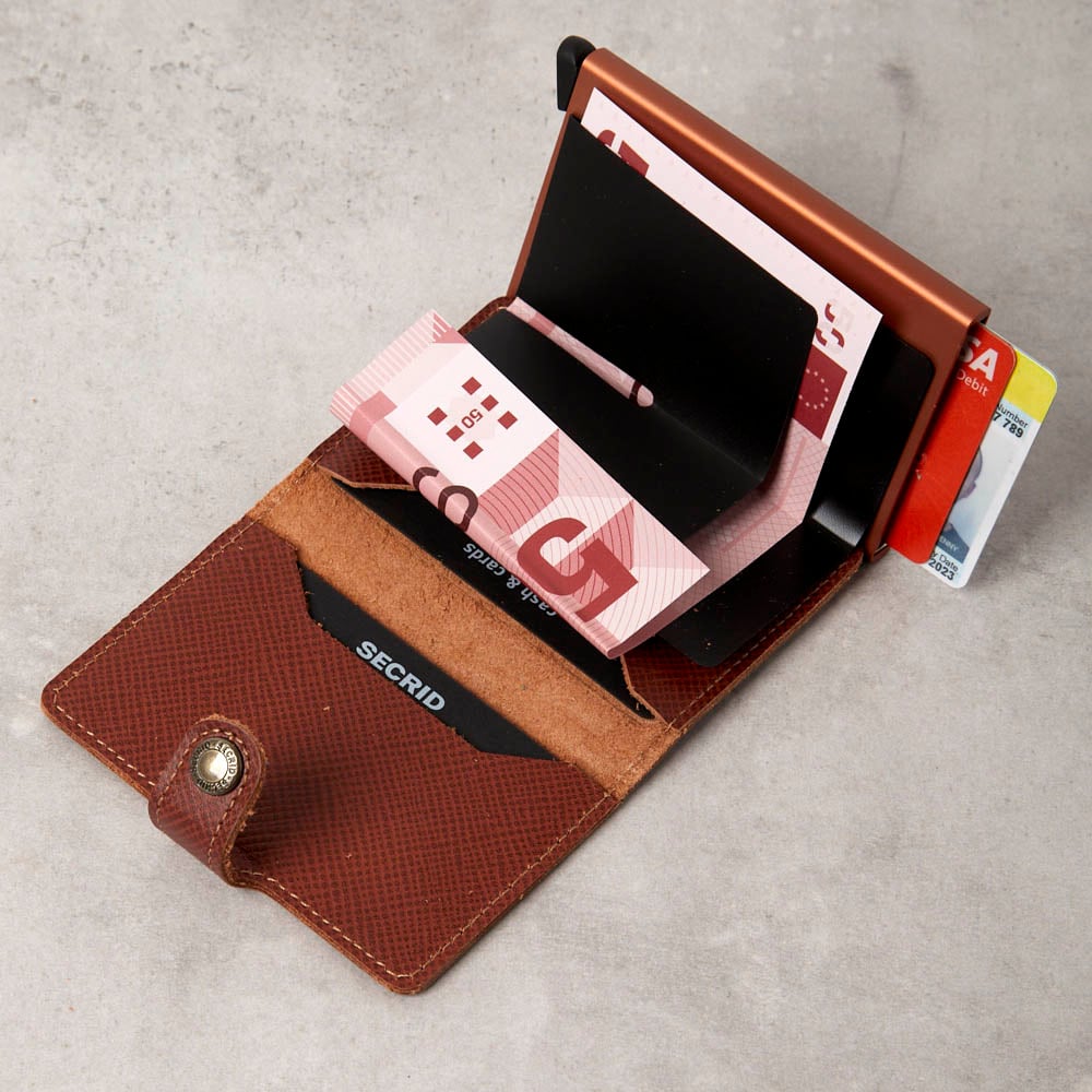 Secrid - Miniwallet Saffiano Caramel | Peter's of Kensington