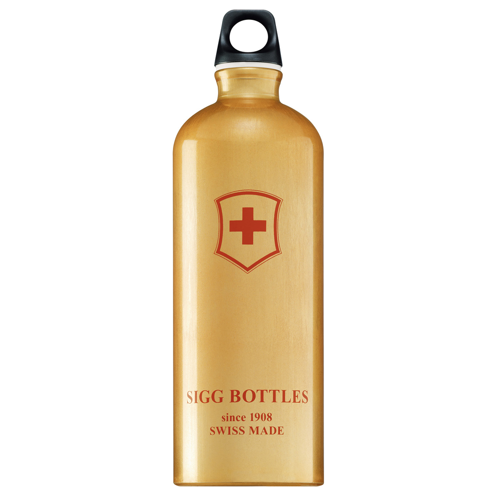 SIGG - Swiss Cross Gold Drink Bottle 1L